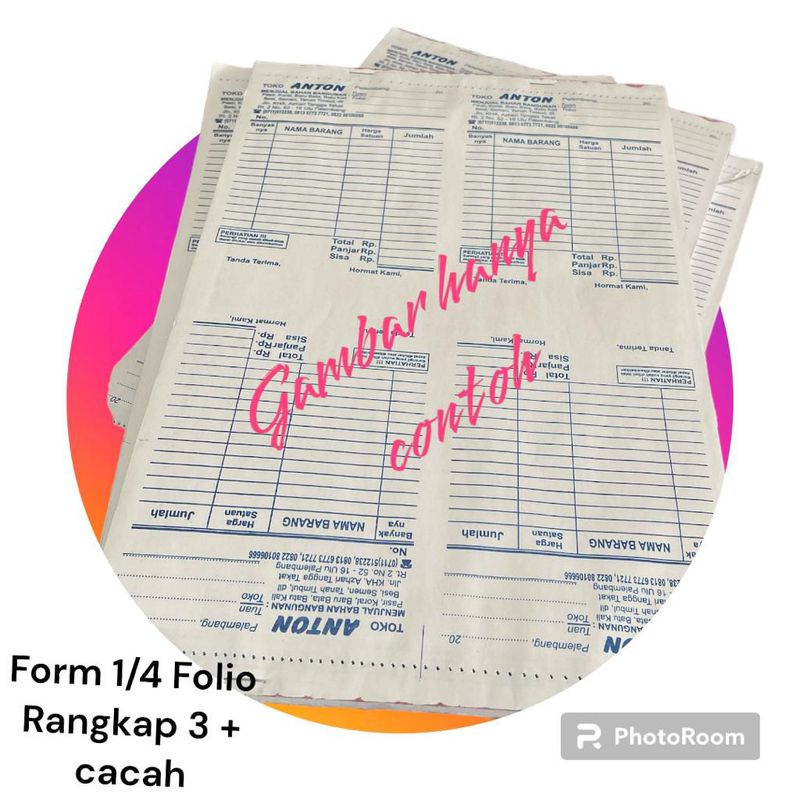 Form NCR 1/4 Folio 3 Play+ Poporasi/Cacah
