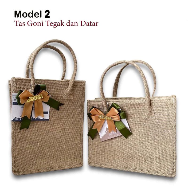 Tas Hampers Anyaman dan Goni Model 2