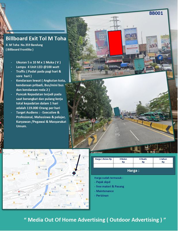 Jasa sewa Billboard (Exit Tol Moch. Toha-Bandung) - 5m x 10m 1 sisi ...
