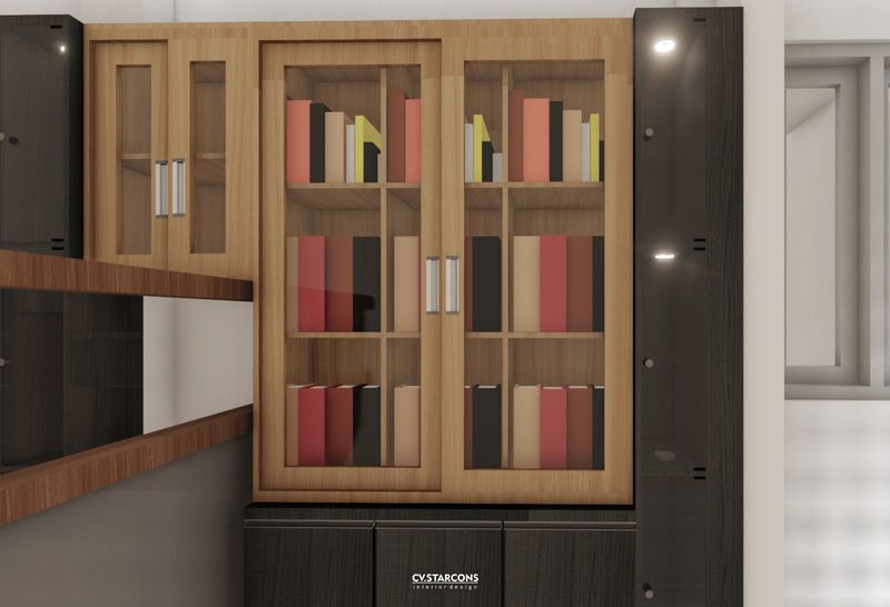 Kabinet file ruang TU desain custom bahan HPL