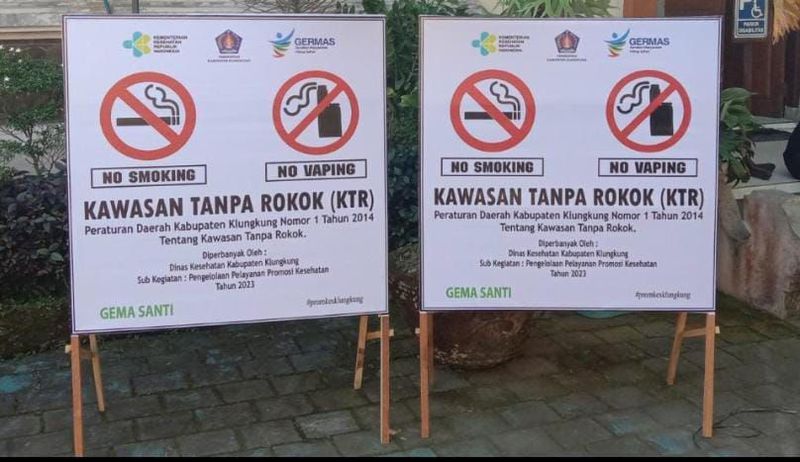 Rangka Kayu Kawasan Tanpa Rokok