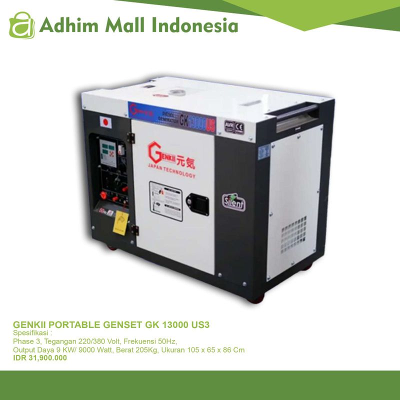 GENKI PORTABLE GENSET GK 13000US3