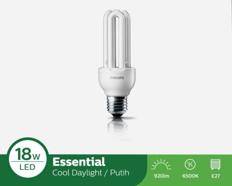 Philips ESSENTIAL 18W CDL E27 220V Putih