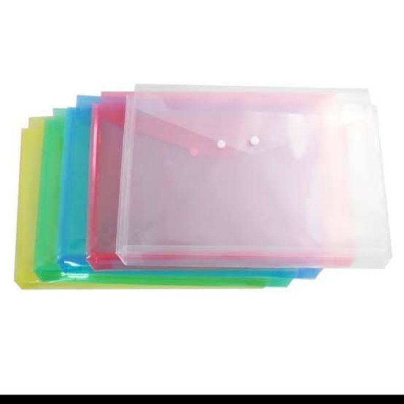 Map Kancing Plastik Folio - Putih