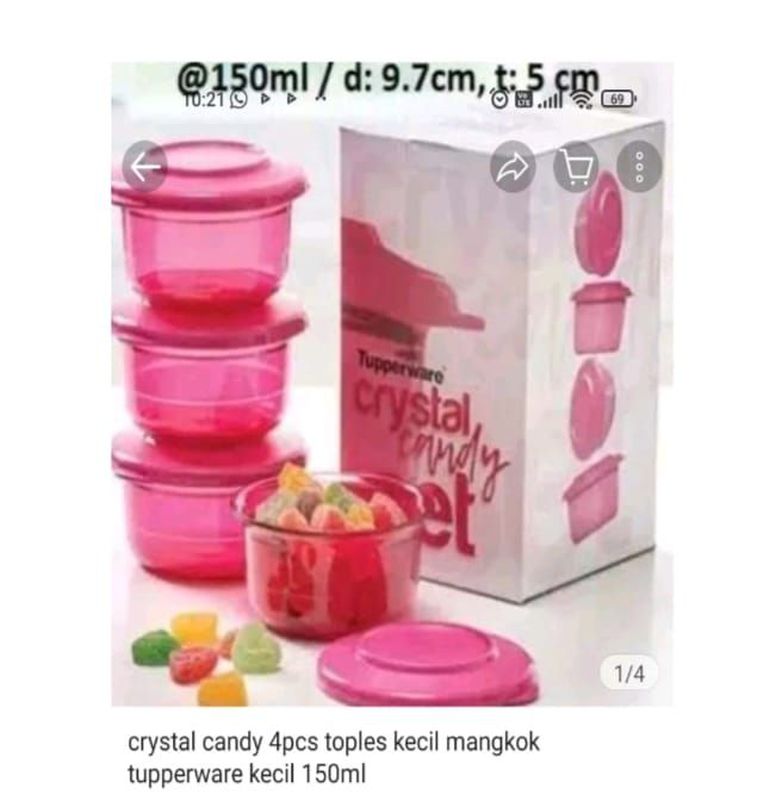 Crystal Candy 4 Pcs Tupperware
