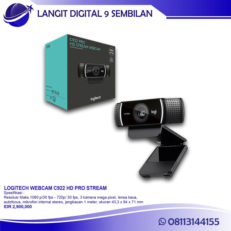 LOGITECH WEBCAM C922 HD PRO STREAM