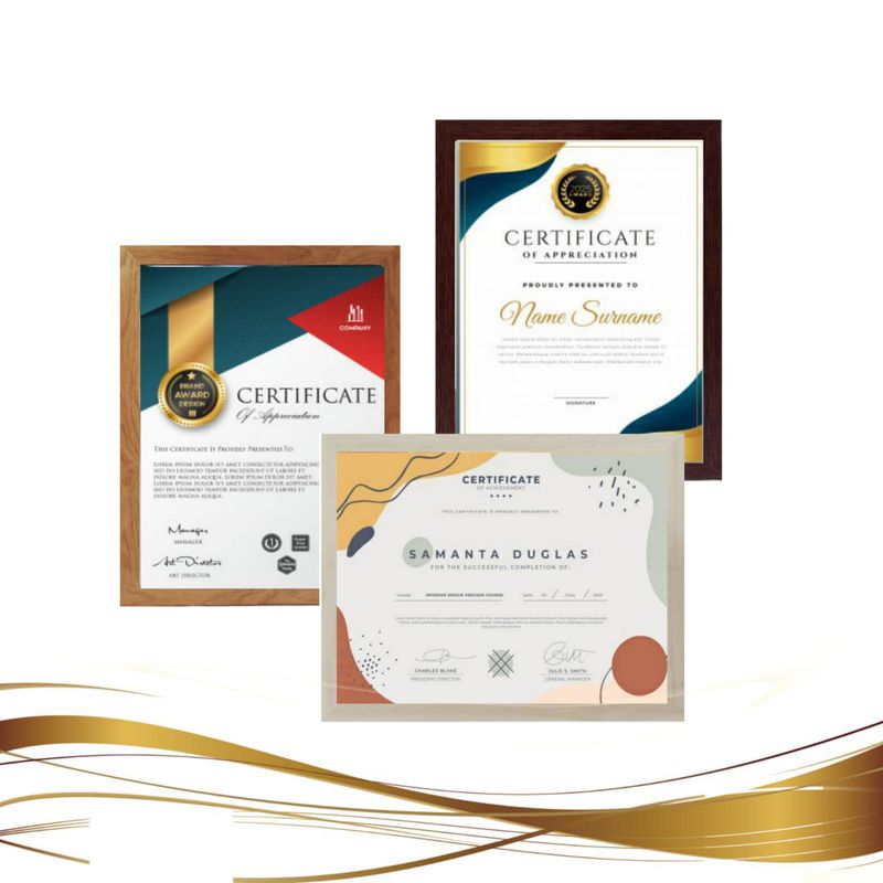 Bingkai Foto / Frame Foto + Cetak Sertifikat