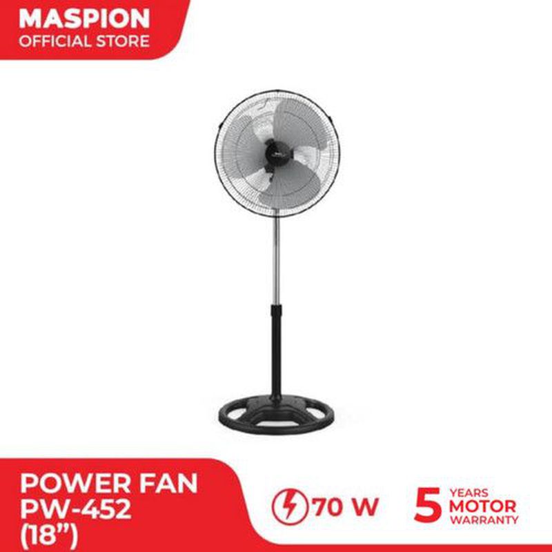 MASPION KIPAS ANGIN BERDIRI/STAND POWER FAN 18 INCH PW-452 / PW452 / PW 452