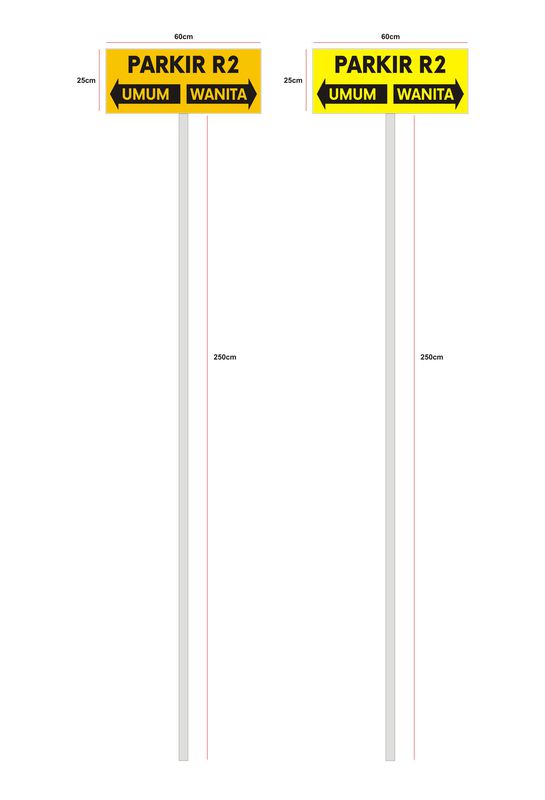 Rambu Parkir 60cm X 25cm