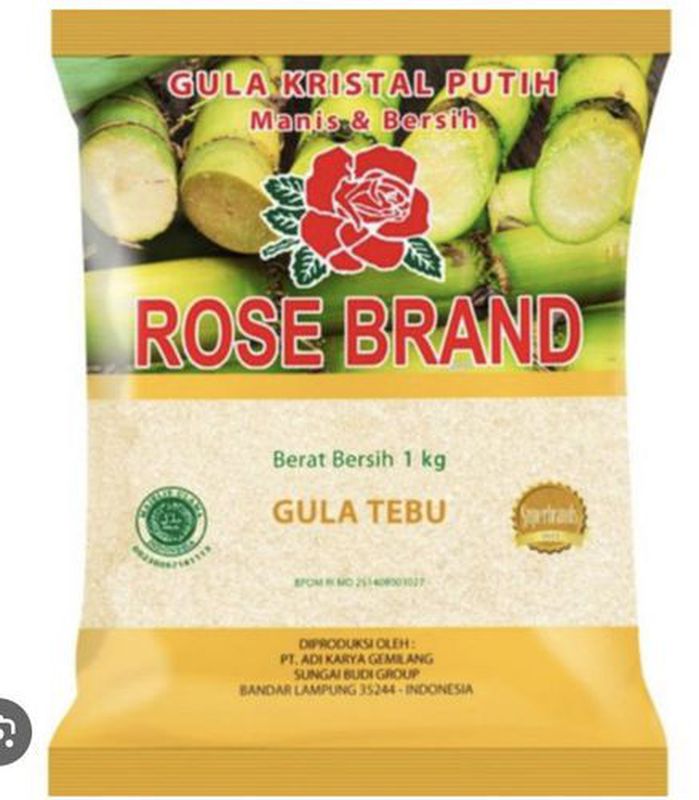 Gula Tebu Rose Brand 1KG (Kota Pontianak)