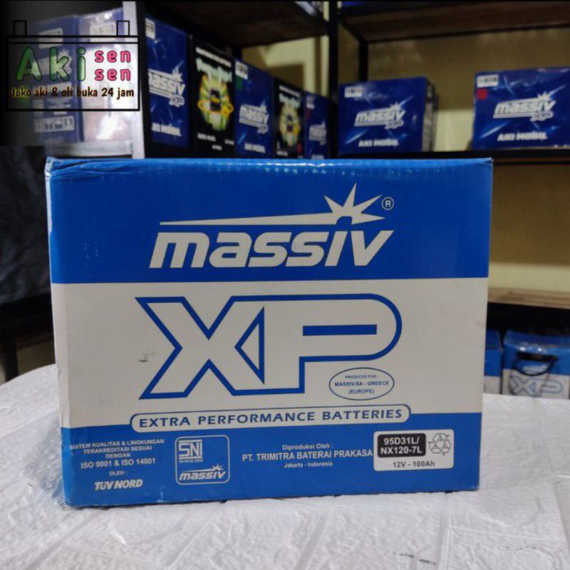 Aki / Accu basah MASSIV xp 95d31l nx120-7l 12v 100ah