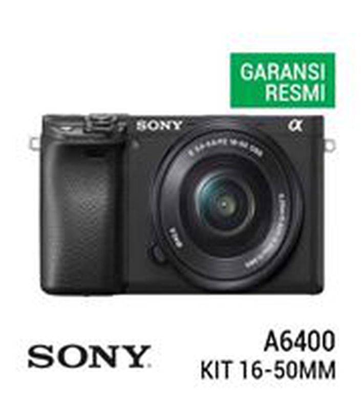Camera Mirrorless Sony A6400 Kit 16-50 + lensa 18-105mm