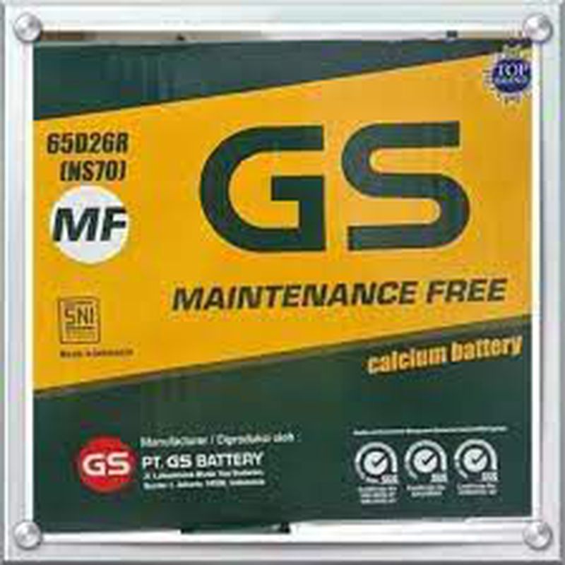 Aki mobil / Battery GS astra type GS MF NS70 12volt 65 ah DIESEL