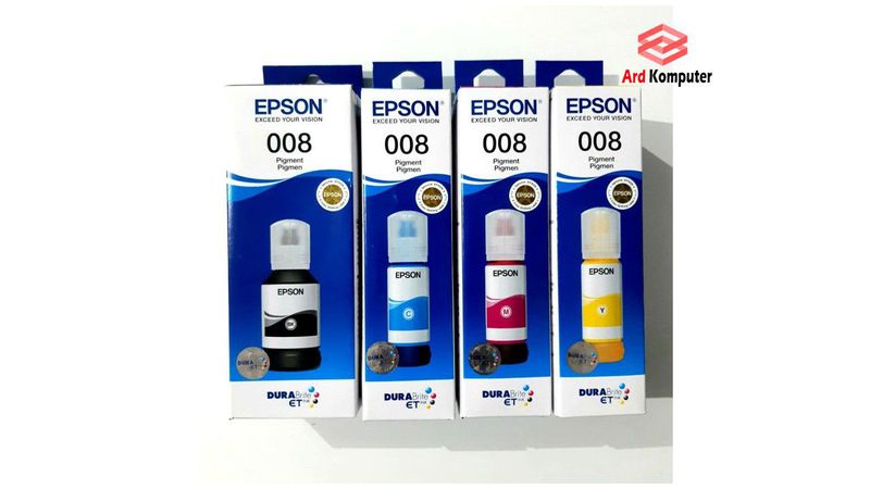 TINTA EPSON 008 SERIES ( BLACK , CYAN , MAGENTA , YELLOW ) - Hitam