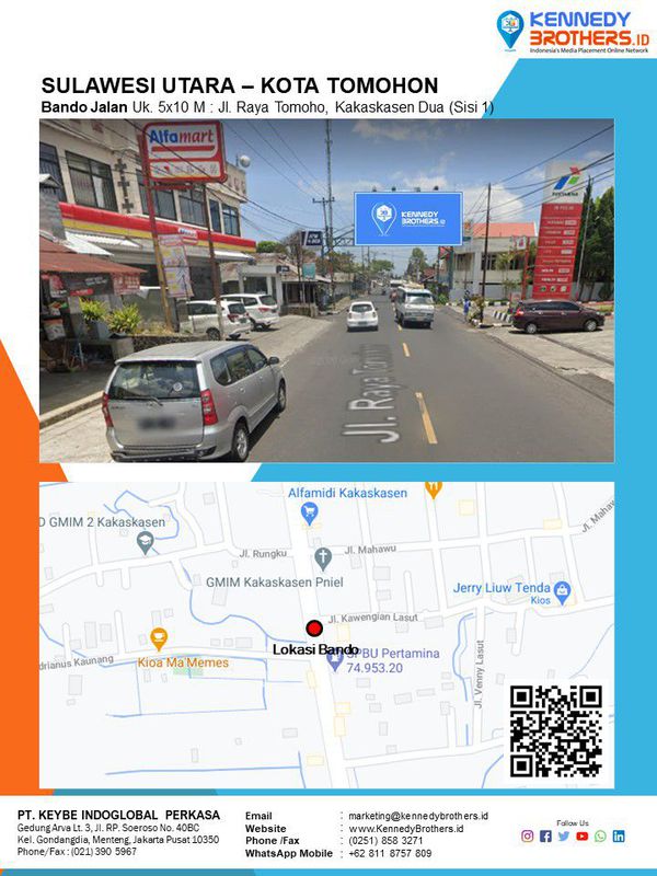 Media Luar Ruang Billboard 5x10 - Jl. Raya Tomoho, Kakaskasen Dua (Sisi 1) - Kota Tomohon - Produk