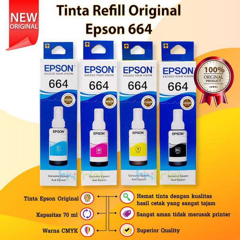 TINTA EPSON T664 - Hitam
