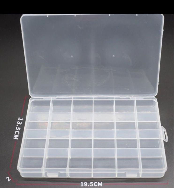 Kotak Penyimpanan Komponen IC SMD Sparepart Box 24 Slot Sekat