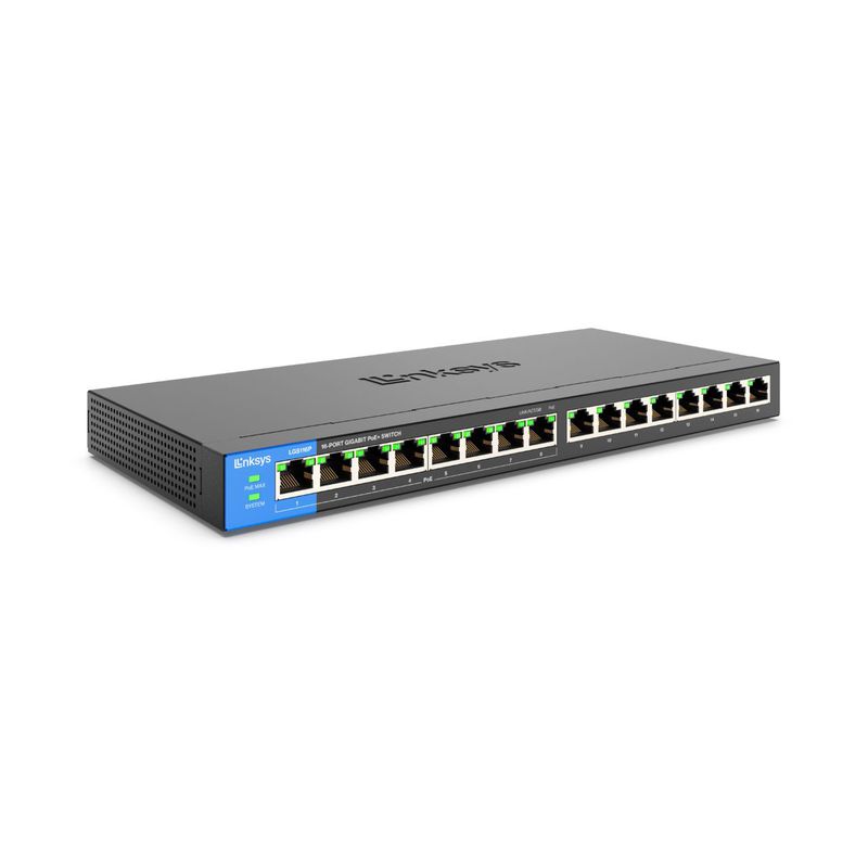 LINKSYS SWITCH, GIGABIT, UNMANAGED, 16-PORT