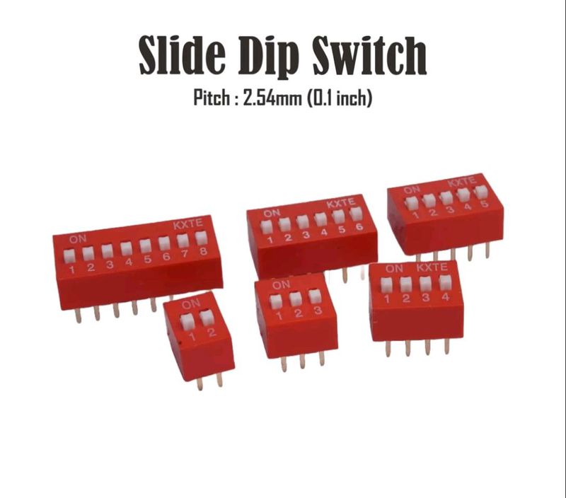 Slide Dip Switch 2.54mm - 4 Pin