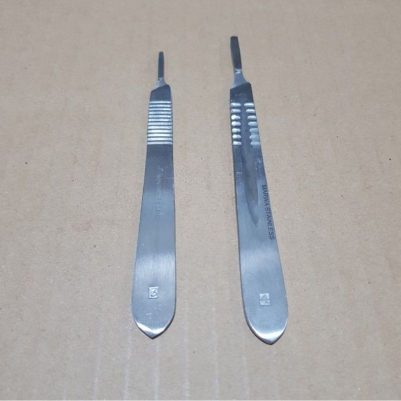 Scalpel Handle No 3 4 Scapel Gagang Pisau Bedah Bisturi - No 4