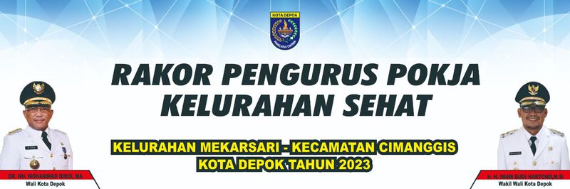 Spanduk Kegiatan Rakor Pengurus Pokja Kelurahan Sehat
