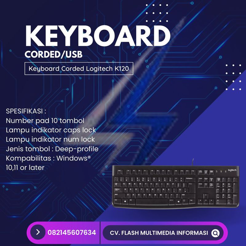 Keyboard Corded K120 Logitech