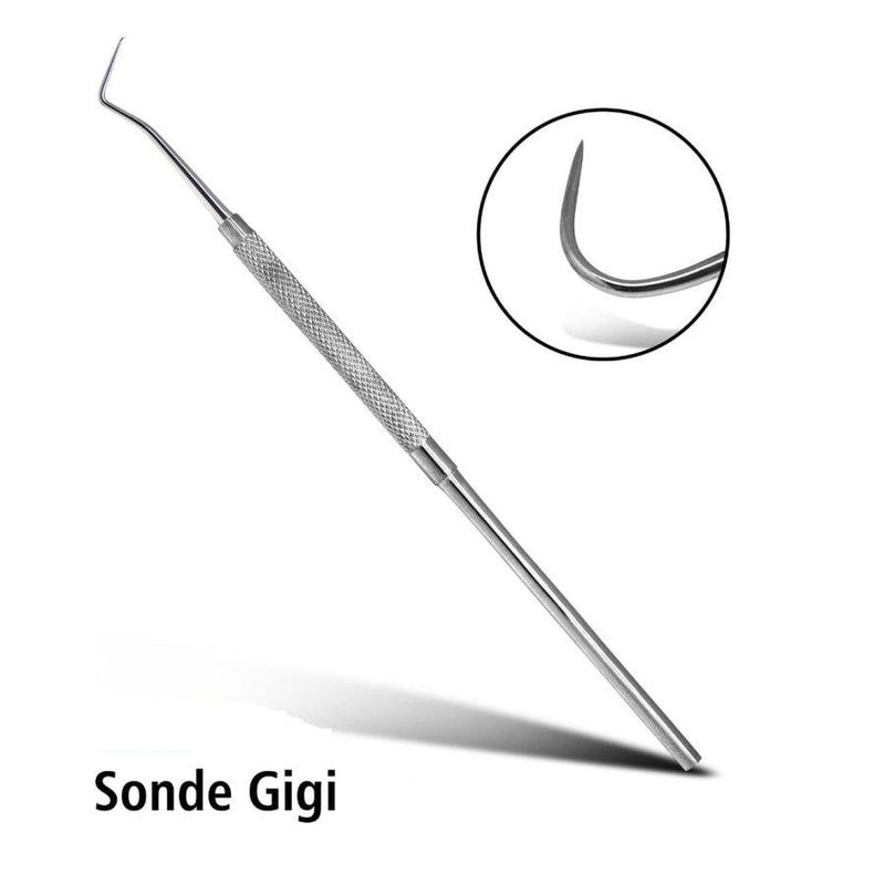 Dental Instrument Sonde Lurus / Bengkok - Lurus