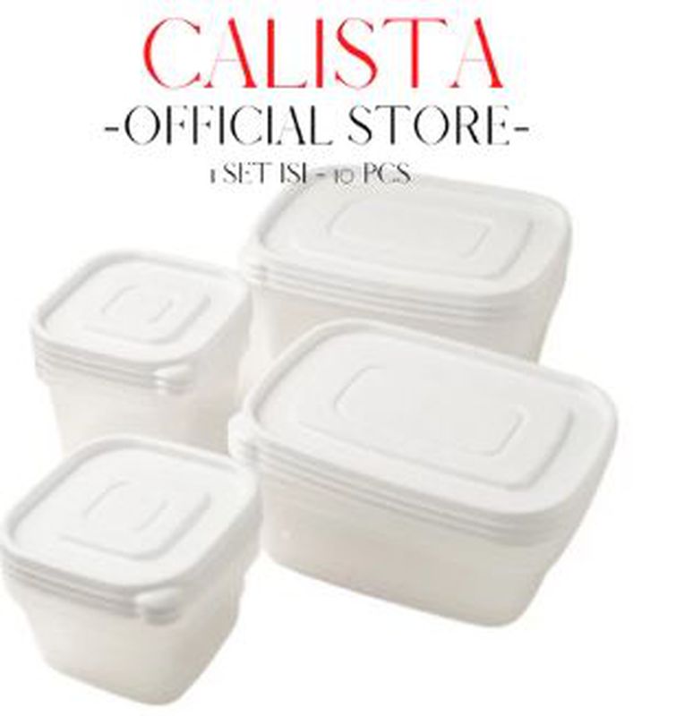 FOOD CONTAINER/COUNTAINER/PREPARATION PLASTIK TOPLES KULKAS CALISTA