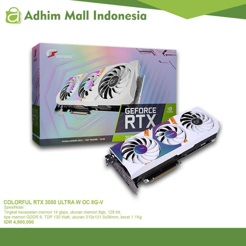 COLORFUL RTX 3050 ULTRA W OC 8G-V