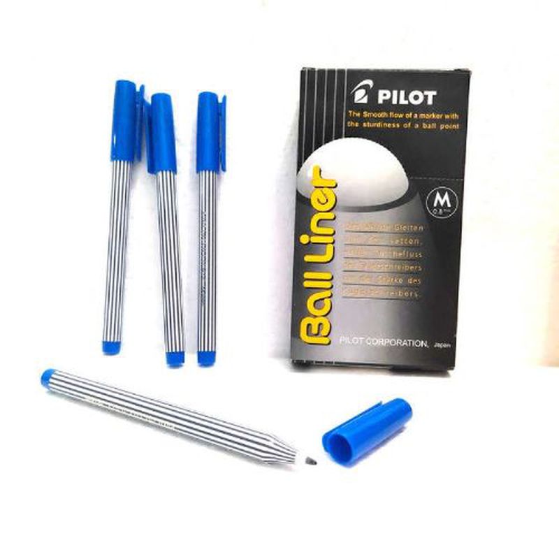 PILOT BALPOINT BALLINER 0,8 MM BIRU PER-BUAH [PB08BIRU]