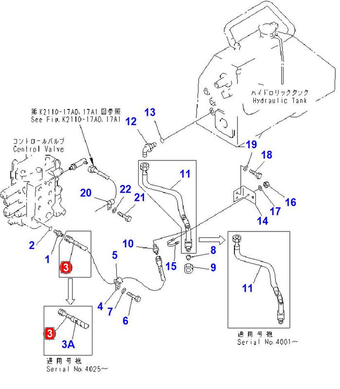 HOSE PILOT DRAIN D85SS
