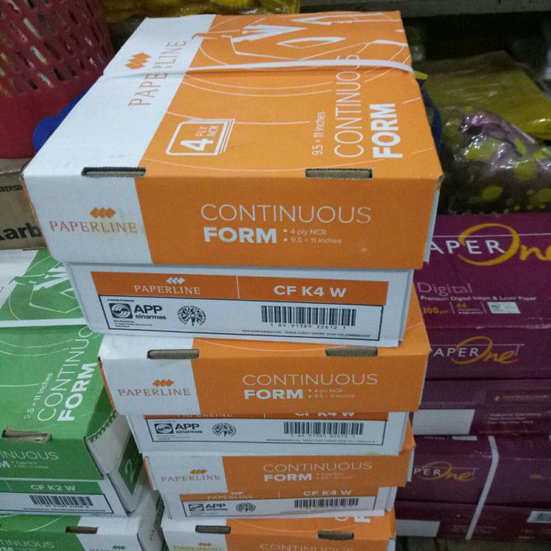 Kertas Continuous Form 4 Ply NCr 9.5 x 11/3 Berwarna