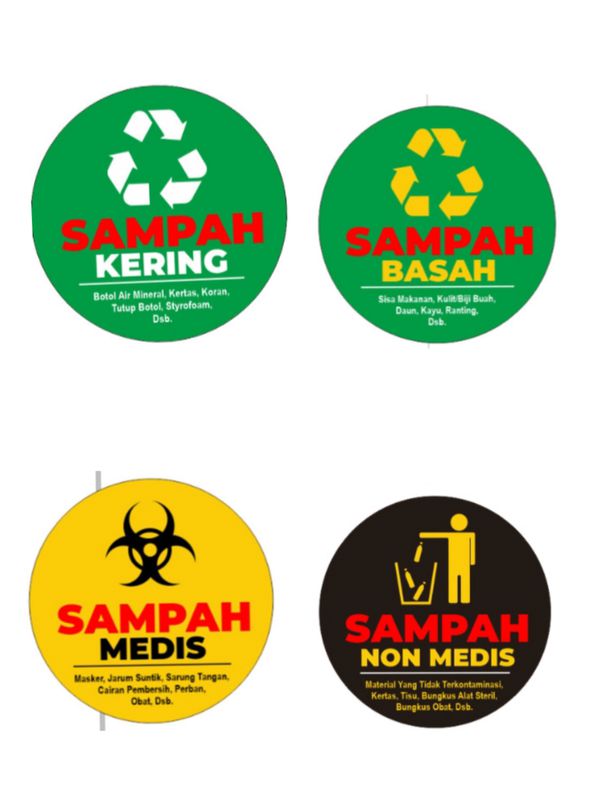 Stiker tempat sampah
