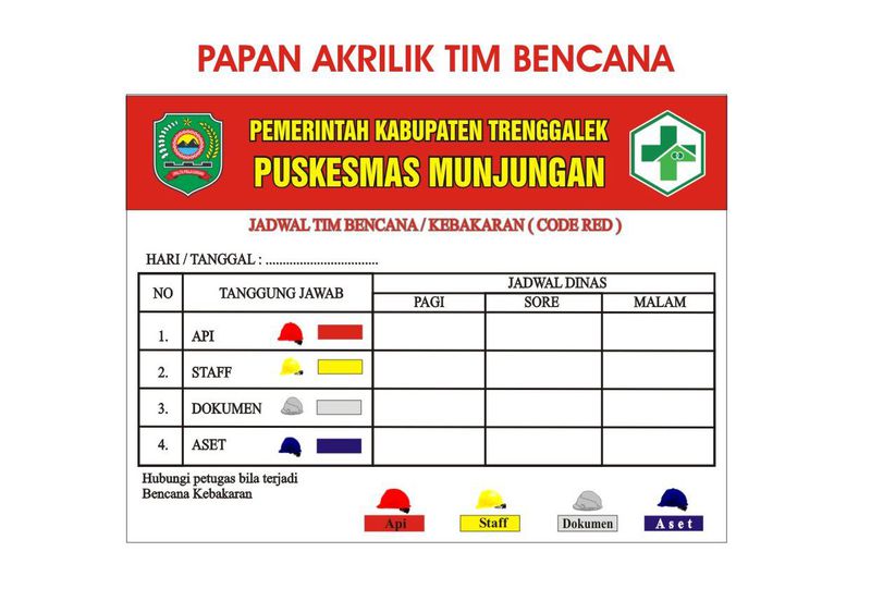 Papan Akrilik Tim Bencana