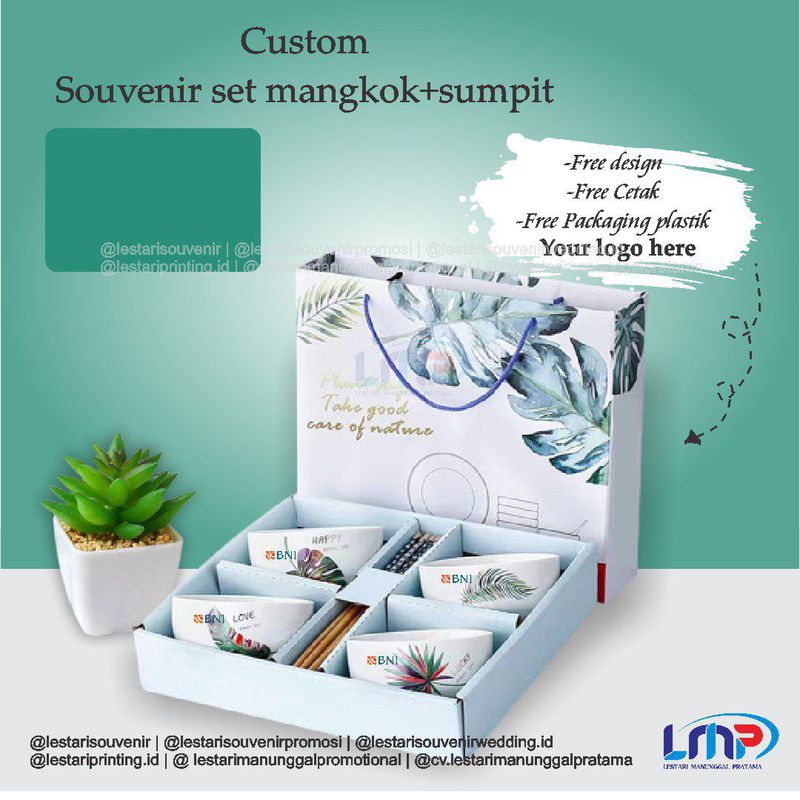 Merchandise Souvenir Mangkok Set Custom (PM-07)