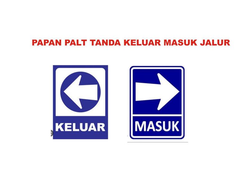 Papan Tanda Keluar Masuk