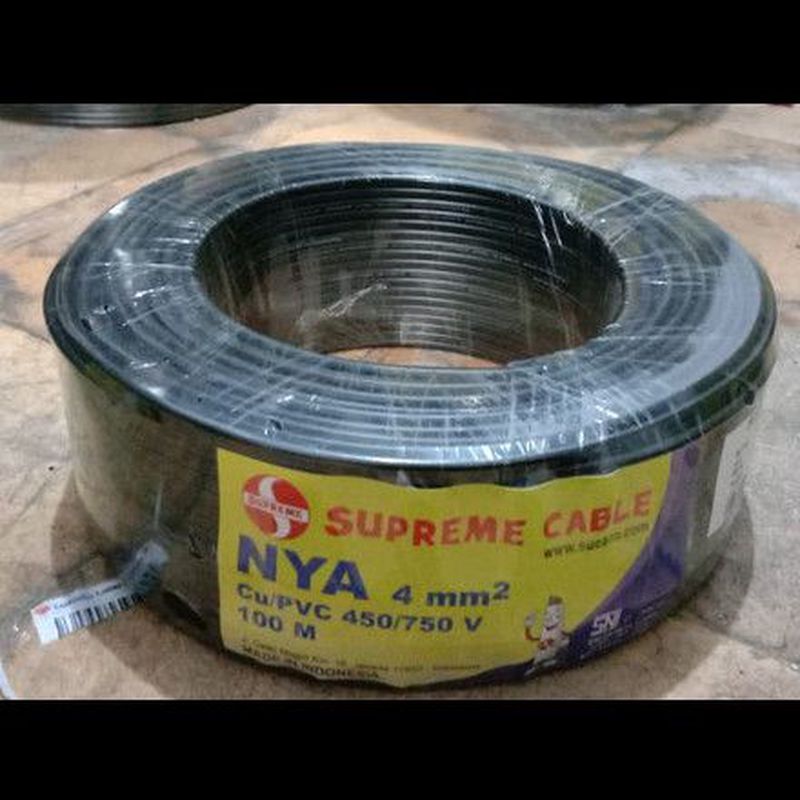 KABEL NYA, 4 mm2 WARNA HITAM