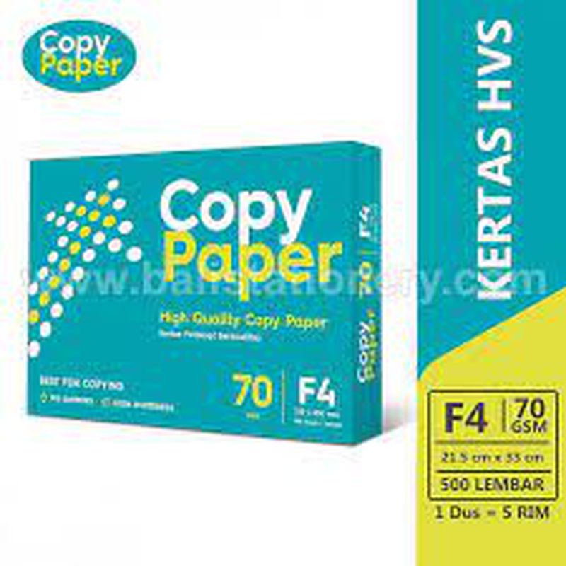 kertas Hvs F4 merk copy paper 70gr terbaik