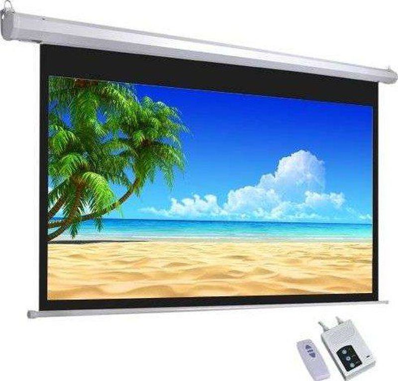 PIXELSCREEN Screen Projector Motorized 300 inch Metal Case Screen Projector