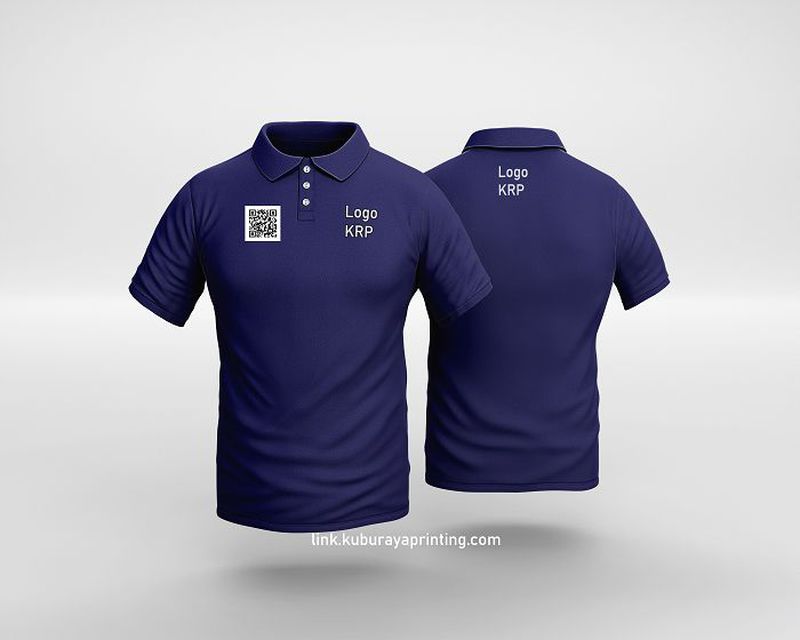 Custom Kaos Polo Berkerah + Bordir - L