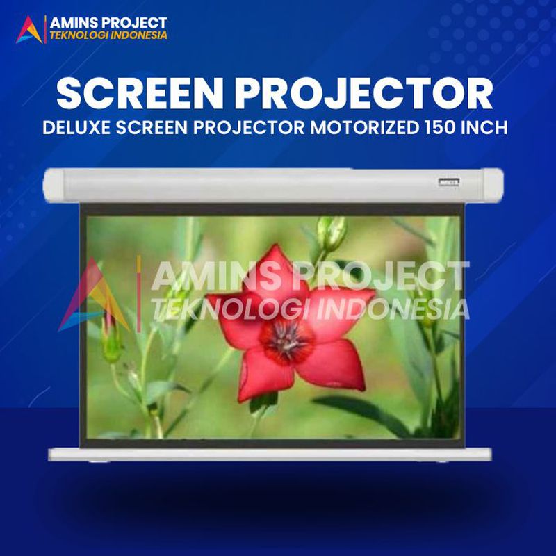 PIXELSCREEN Screen Projector Motorized 150 inch Metal Case Screen Projector