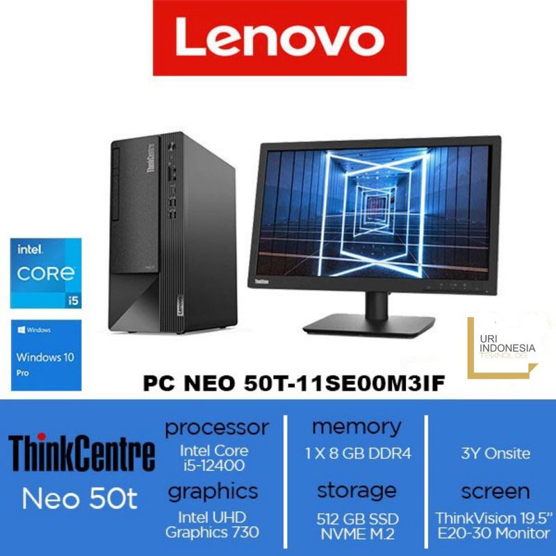 Lenovo ThinkCentre neo 50t Core i5-12400 8GB 512GB SSD 21.5"W11Pro