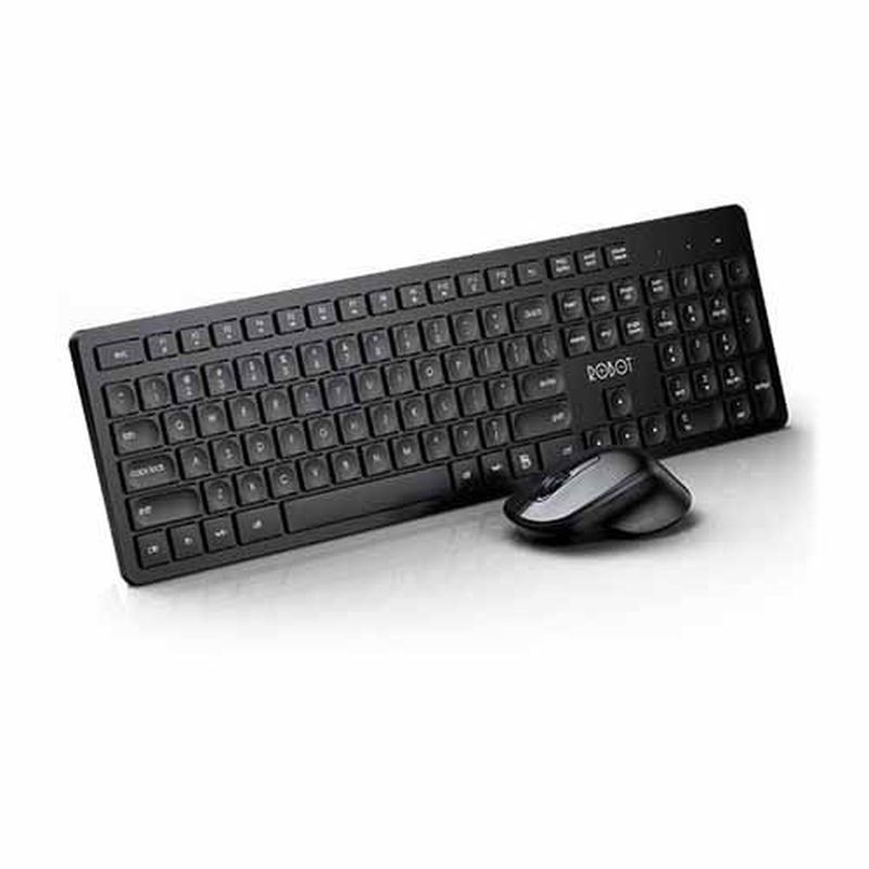 KEYBOARD MOUSE COMBO ROBOT KM4000 BLACK WIRELESS