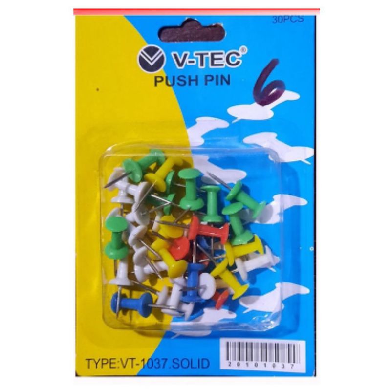 V-TEC PUSH PIN VT-1037 SOLID KECIL (30 PCS)