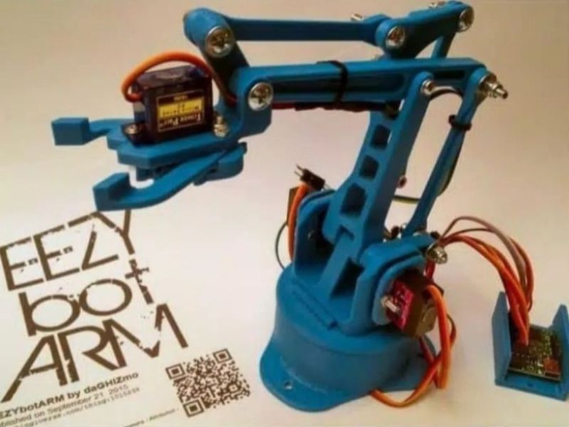 Robotic Robot Arm Tangan Lengan 4 Dof 3D Printed