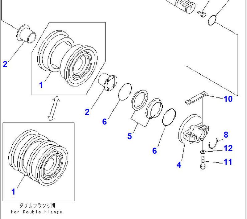 TRACK ROLLER DOUBLE FLANGE D85SS-2