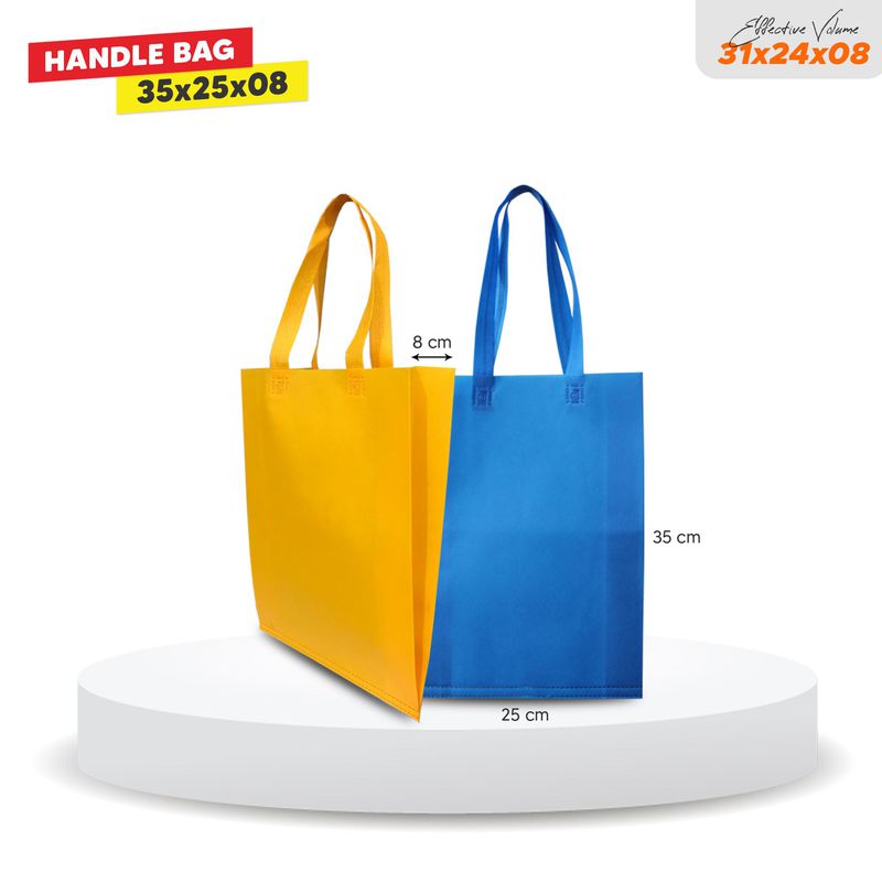 Tas Spunbond Handle Press Ukuran T35 X P25 X L8 cm