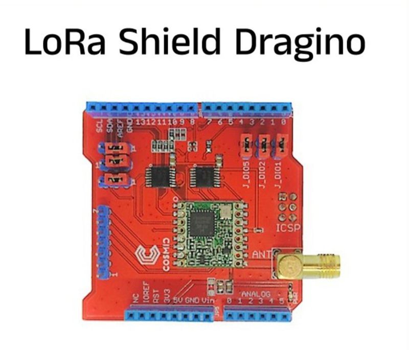 LoRa Arduino Shield Dragino Clone 915Mhz, Tanpa Antena