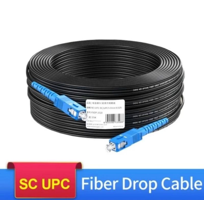 Kabel Fiber Optik FTTH Drop Cable SC 300m