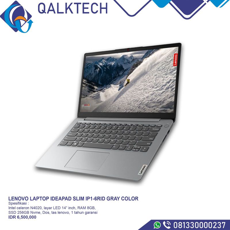 LENOVO LAPTOP IDEAPAD SLIM IP1-6RID GRAY COLOUR